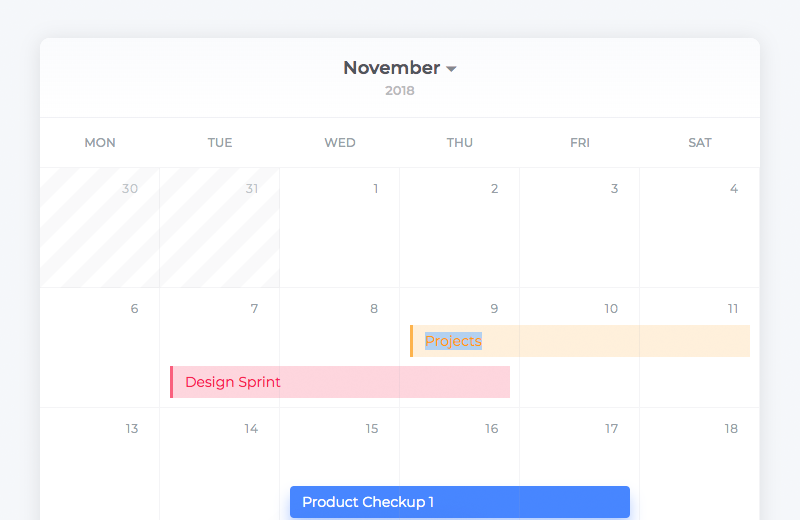 CSS Calendar Examples From CodePen Freebie Supply
