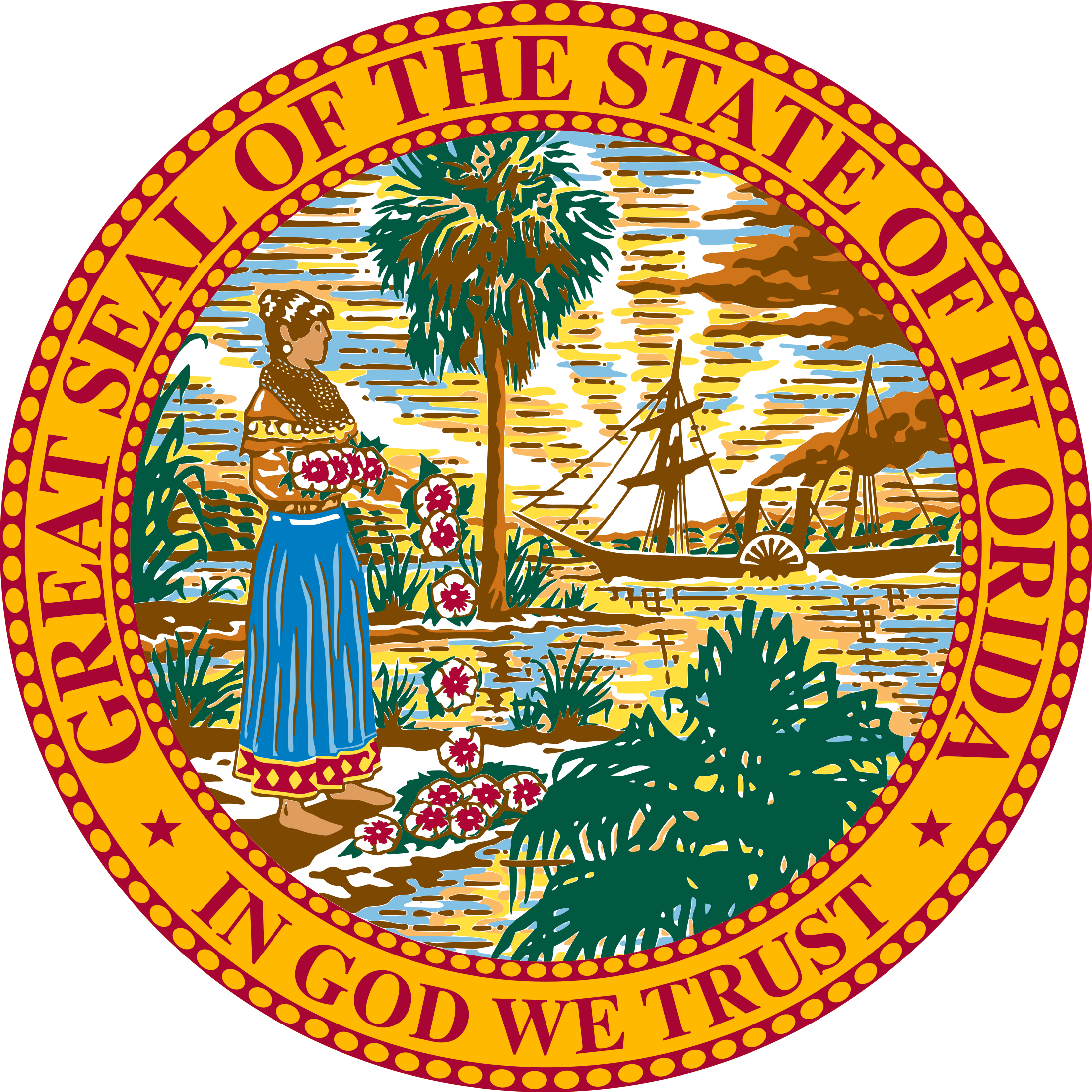 Florida State Seal PNG SVG Vector Freebie Supply