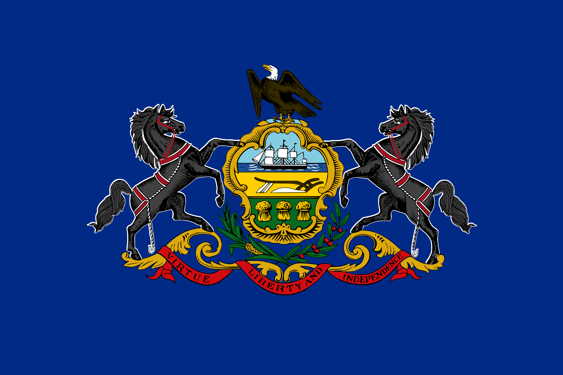 Pennsylvania State Flag PNG & SVG Vector - Freebie Supply