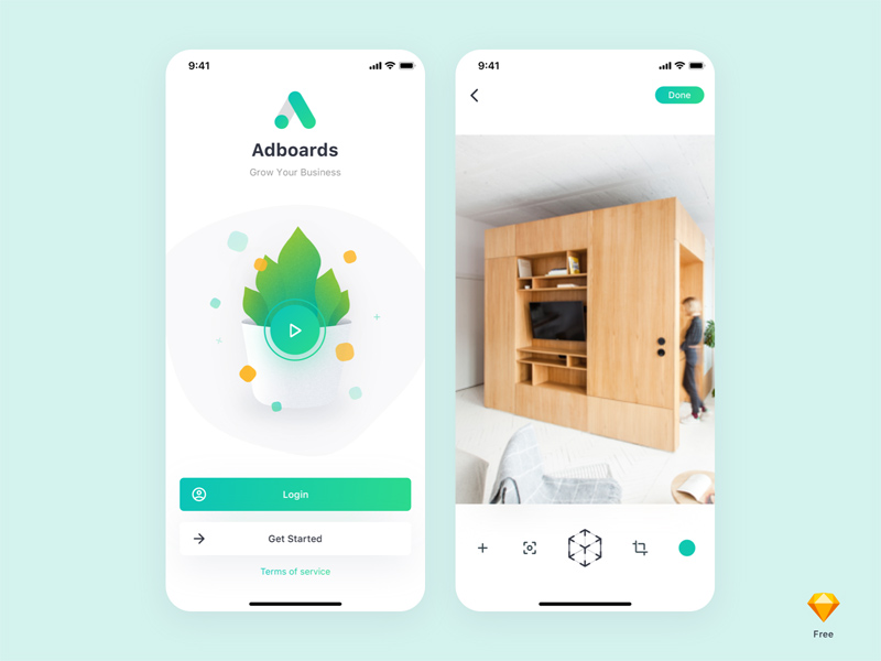 Digital Billboard App UI Concept - Freebie Supply