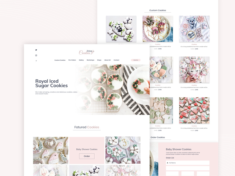 Cookies Store Website Template - Freebie Supply