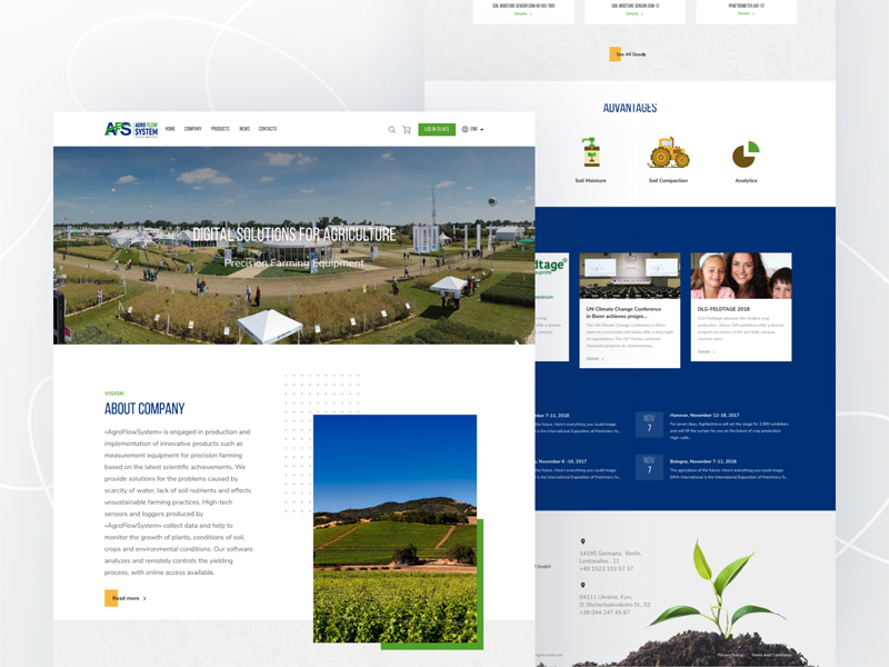 Agriculture Website Template - Freebie Supply