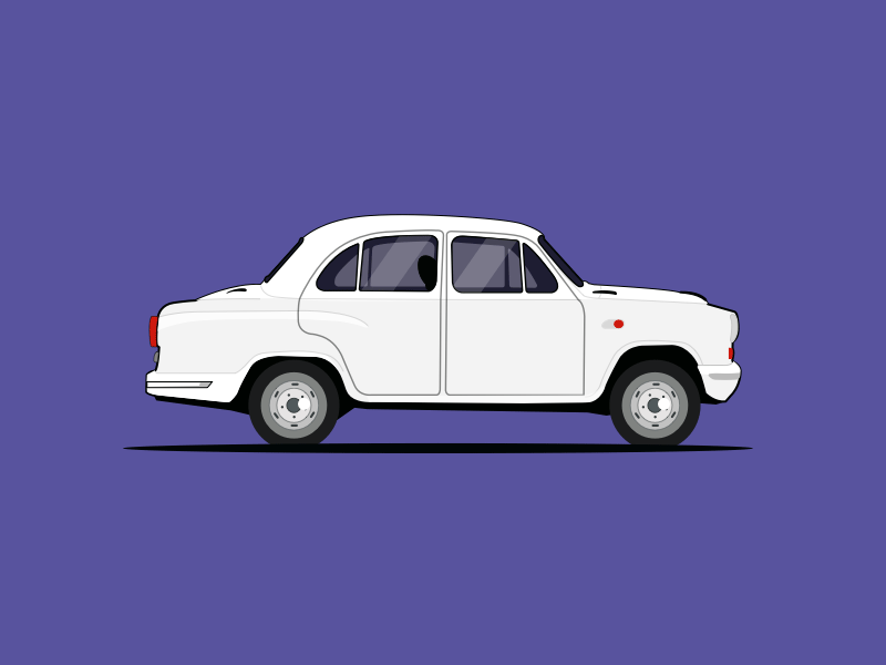 Ambassador Car Illustration - Freebie Supply