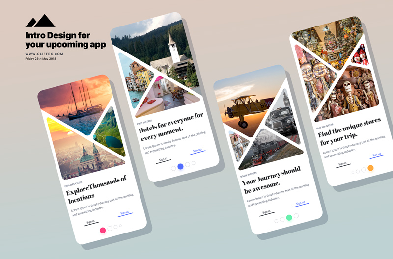 App Intro Screens for Sketch - Freebie Supply
