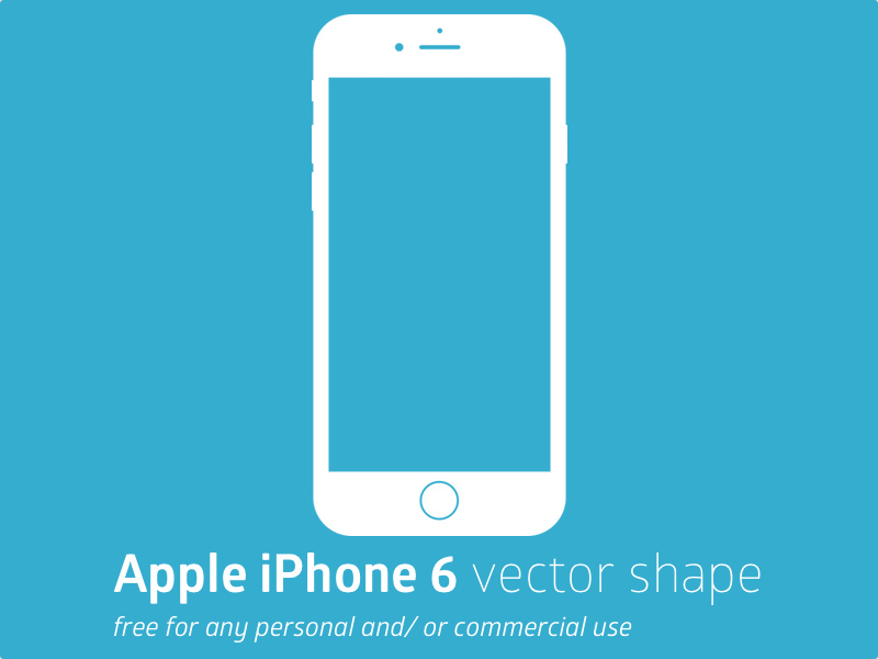 Apple iPhone 6 Vector Shape - Freebie Supply