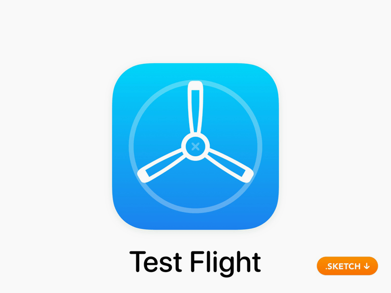 iOS 13 Test Flight App Icon for Sketch - Freebie Supply