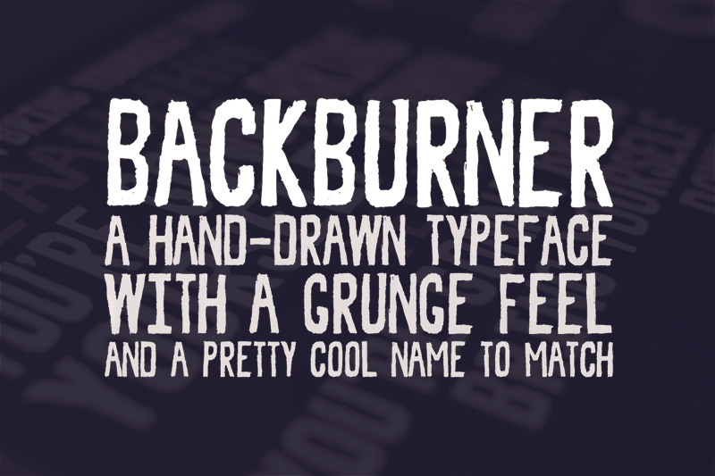 Backburner Grunge Font - Freebie Supply