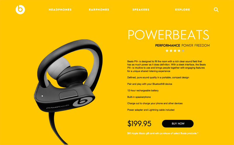 Beats Website Redesign made in Sketch - Freebie Supply
