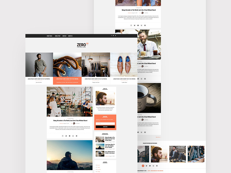 Blog Website Templates by Hartanto - Freebie Supply