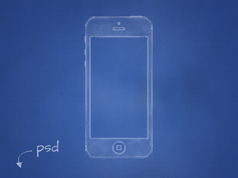 Iphone Wireframe Psd