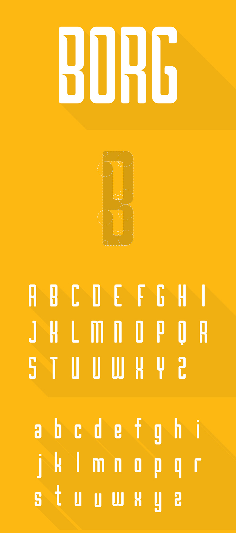 Borg Font - Minimalistic & Geometric Typeface - Freebie Supply