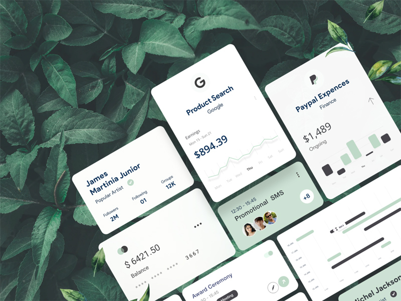 Card UI Elements for Adobe XD - Freebie Supply