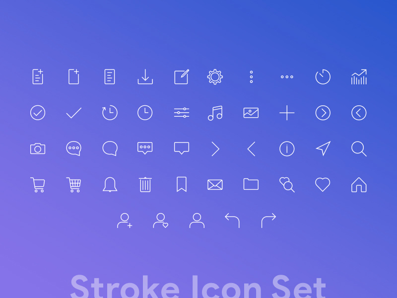 Clean Custom Stroke Icons Set - Free Resource - Freebie Supply