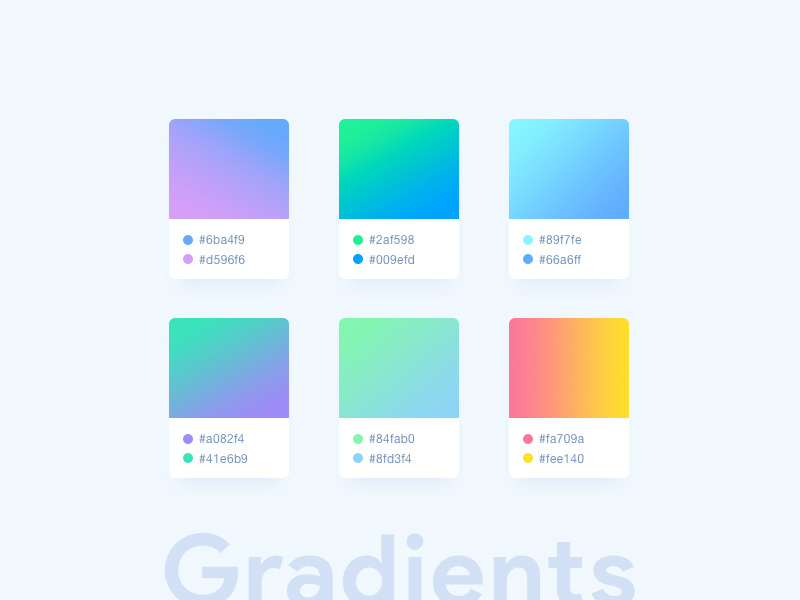 Clean Web Gradients Options - PSD Freebie - Freebie Supply