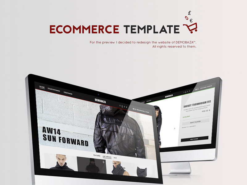 Clothing Store Template By Julien Blouet Freebie Supply