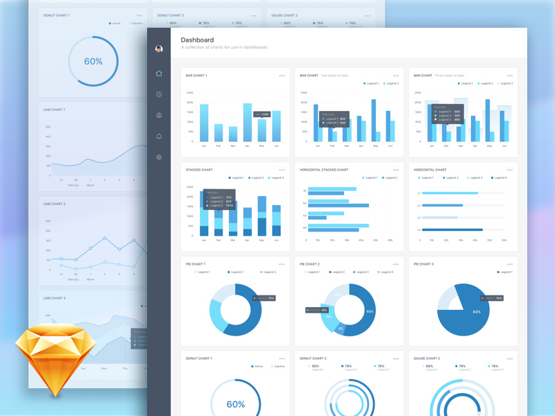 Collection of Charts for Sketch - Freebie Supply