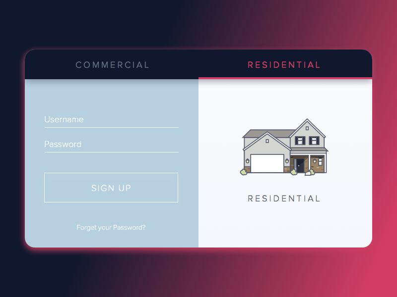 Commercial Residential Signup Switch - Sketch and Principle - Freebie ...