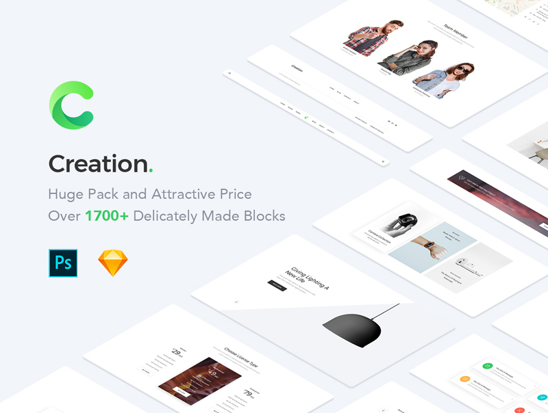 Creation Web UI Kit Sample by Zeeman - Freebie Supply