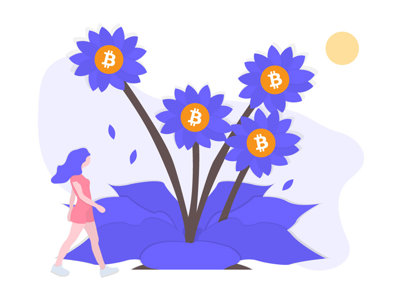 Crypto Flowers SVG Illustration - Freebie Supply