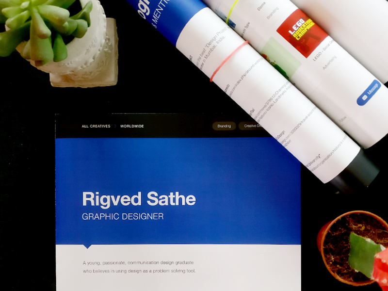 CV Template & Portfolio Template by Rigved Sathe - Freebie Supply