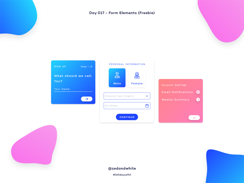 Form Elements Pack - Freebie Supply