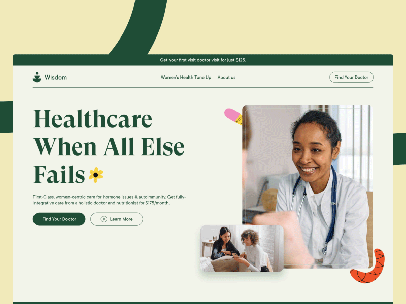 Healthcare Website Redesign (Wisdom Medicine) - Freebie Supply
