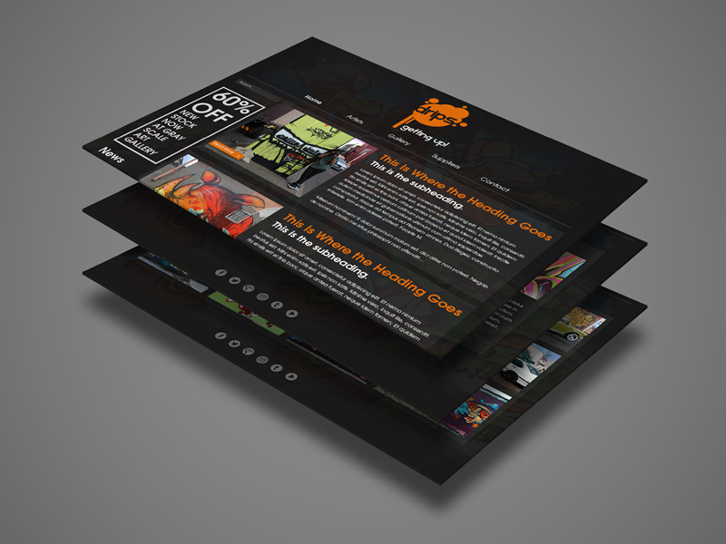 Graffiti Website Template - PSD Freebie - Freebie Supply