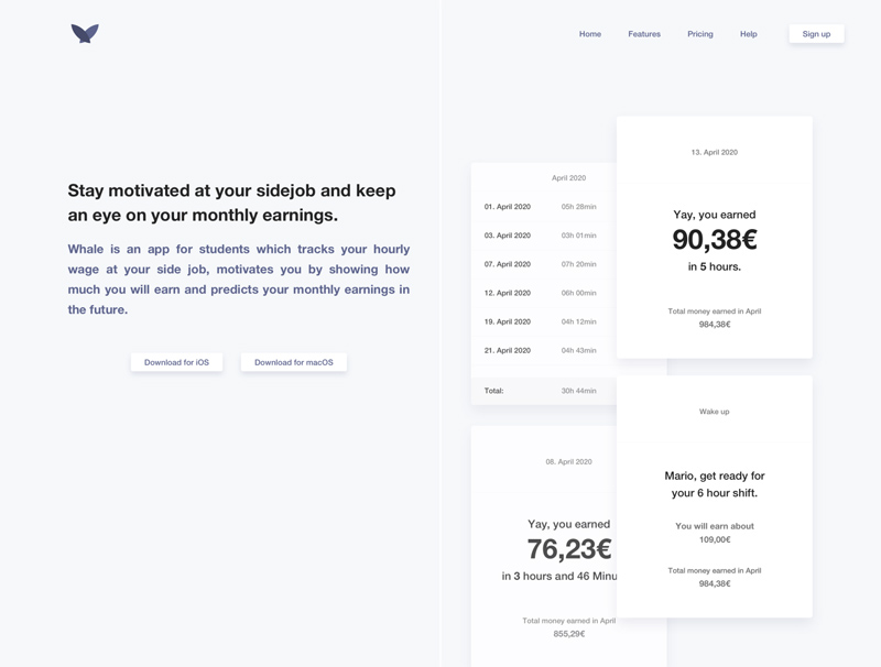 Students Earnings Tracking Website Template - Freebie Supply