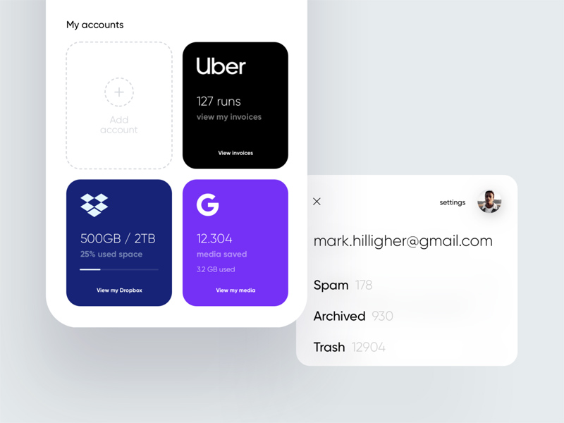 Email App UI Concept - Freebie Supply