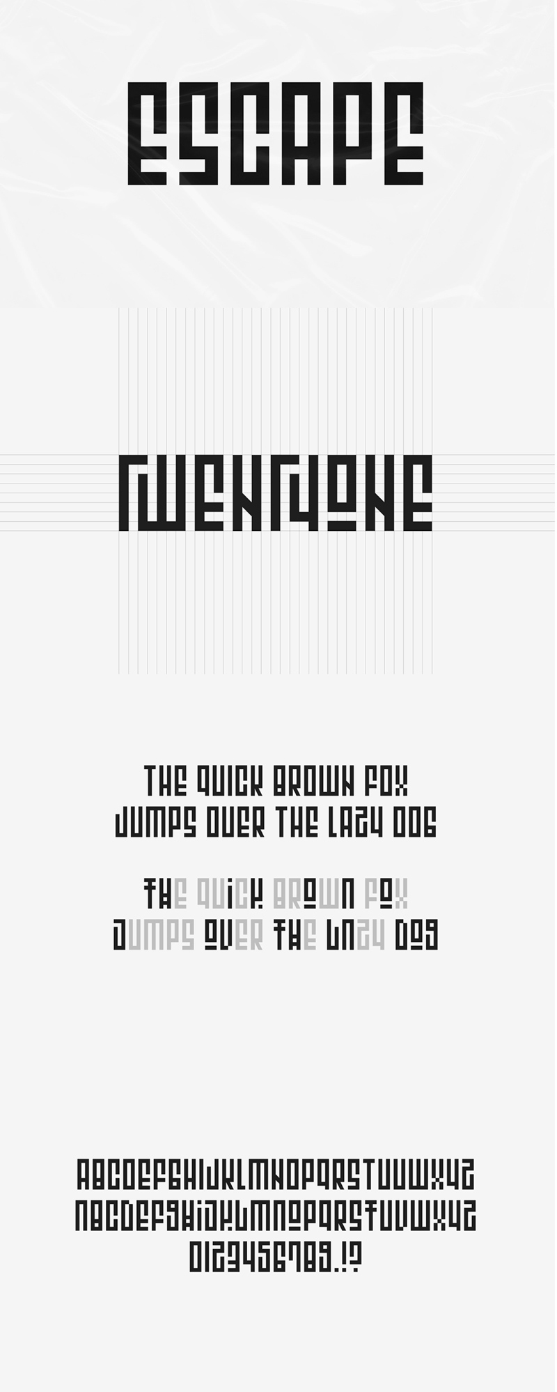 Escape - Minimal Geometric Font - Freebie Supply