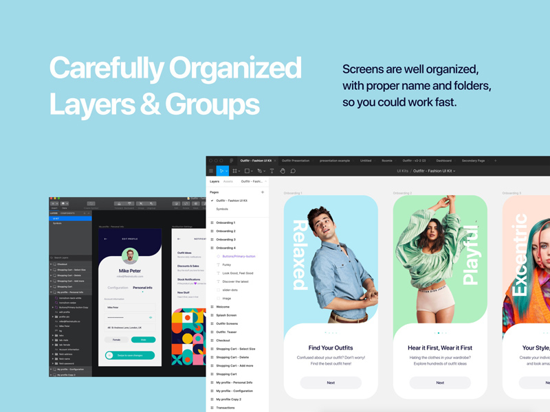 Fashion UI Kit Sample - Freebie Supply