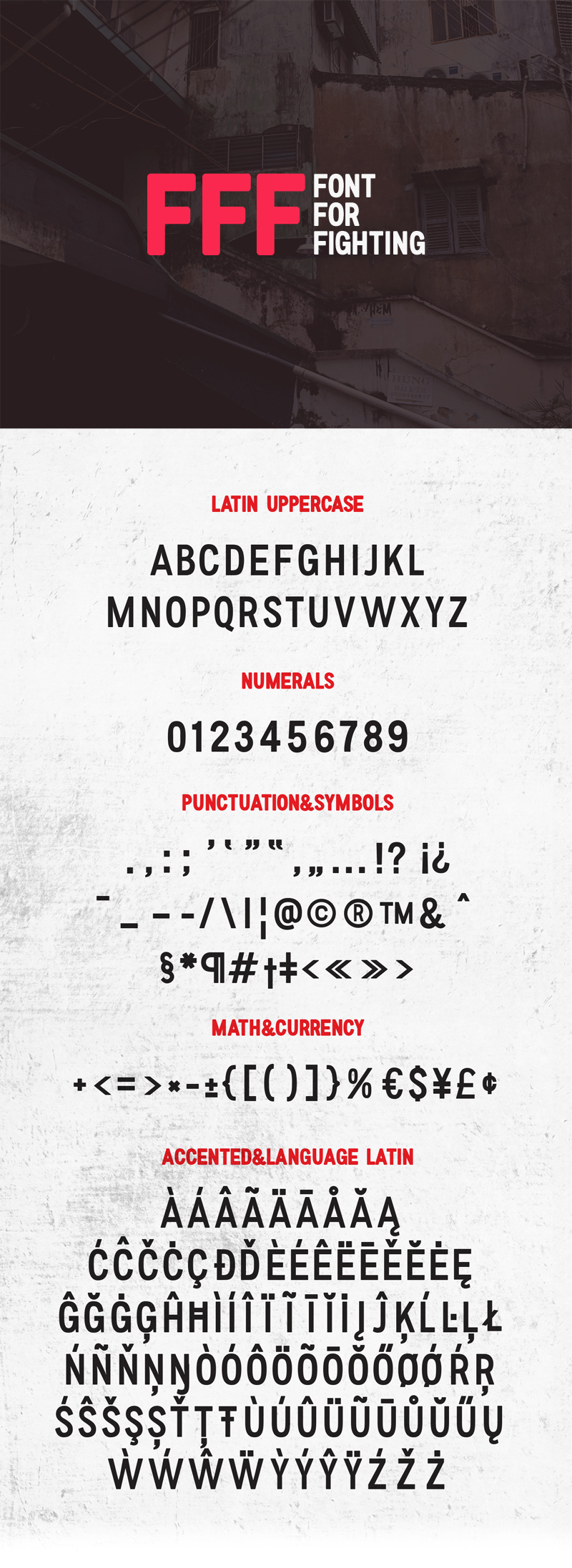 FFF - Font for Fighting Typeface - Freebie Supply