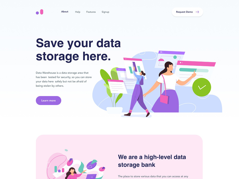 Cloud Storage Website Template - Freebie Supply