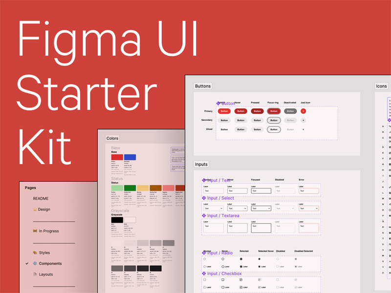 Figma UI Starter Kit - Freebie Supply