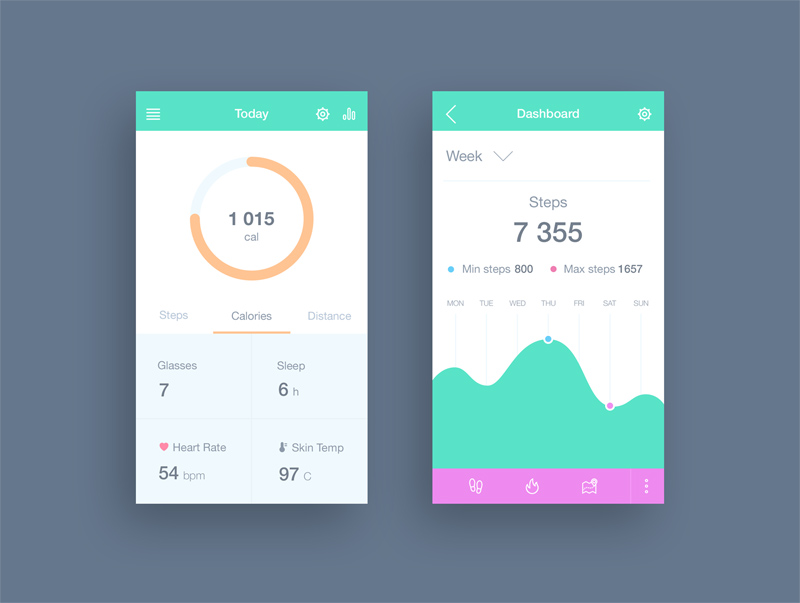 Fitness App - PSD Freebie - Freebie Supply
