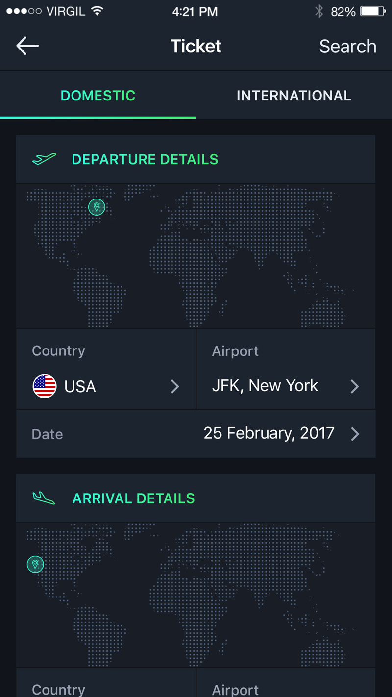Flight Tracker Mobile App Concept by Gulam Sulaman - Freebie Supply