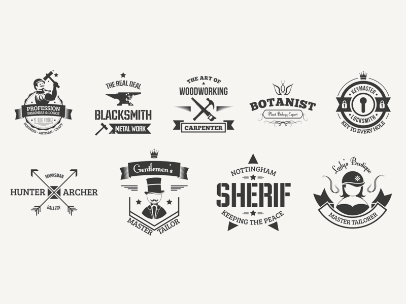 Free Vintage Logo Templates Badges Freebie Supply