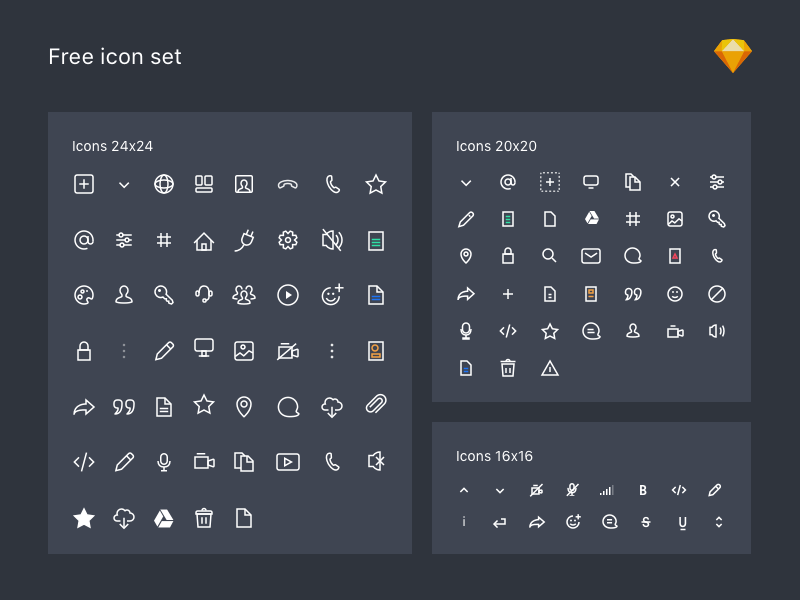 General Icons Pack - Sketch Freebie - Freebie Supply