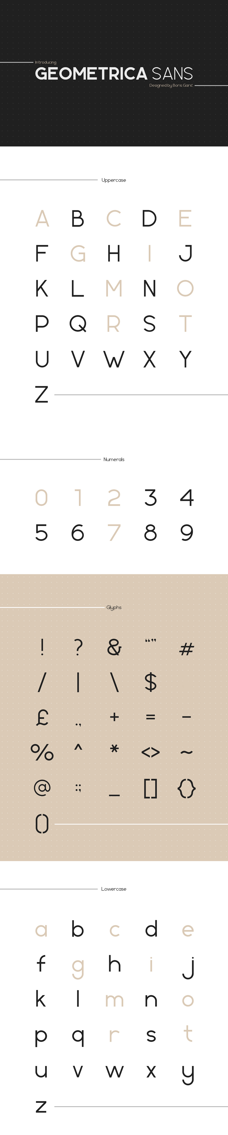 Geometrica Sans - Free Geometric Font (Regular Only) - Freebie Supply