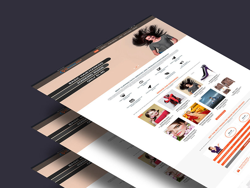 Photo Editing Service Website Template - Freebie Supply