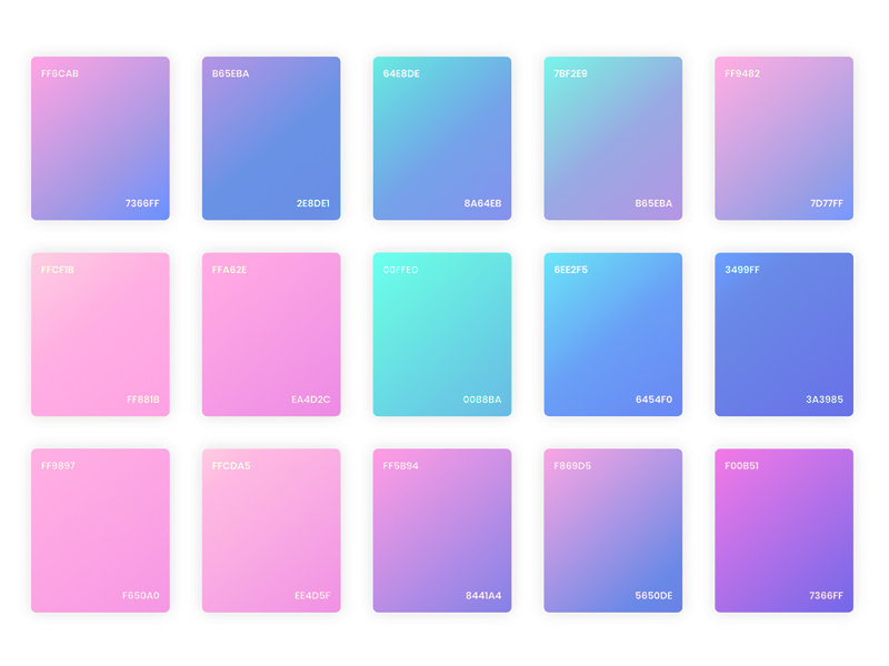 Adobe XD Gradients Color Style - Freebie Supply