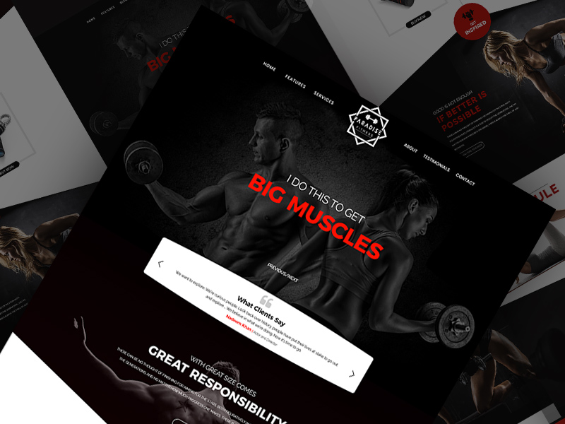 Gym Website Template For Photoshop: Free PSD - Freebie Supply