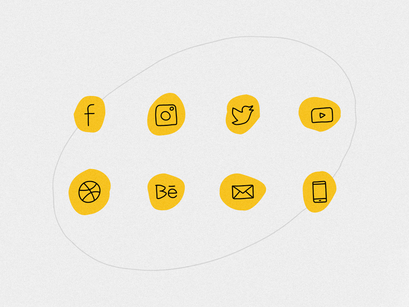 Hand Draw Social Icons - Freebie Supply