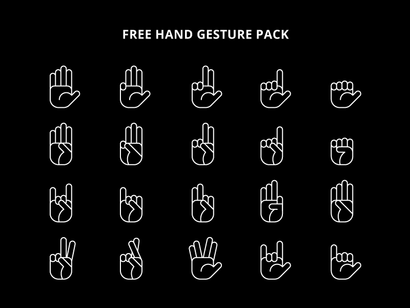 Free Hand Gesture for Illustrator - Freebie Supply