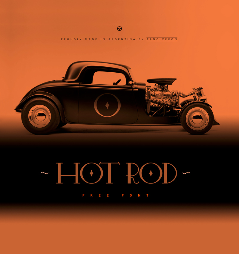 Hot Rod Font - Retro Typeface - Freebie Supply