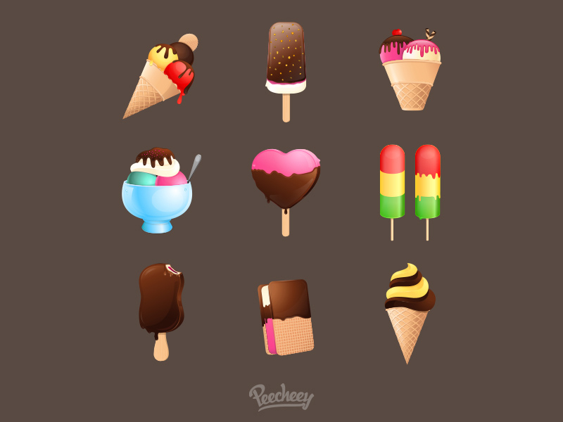 Ice Cream Icons Pack - Freebie Supply
