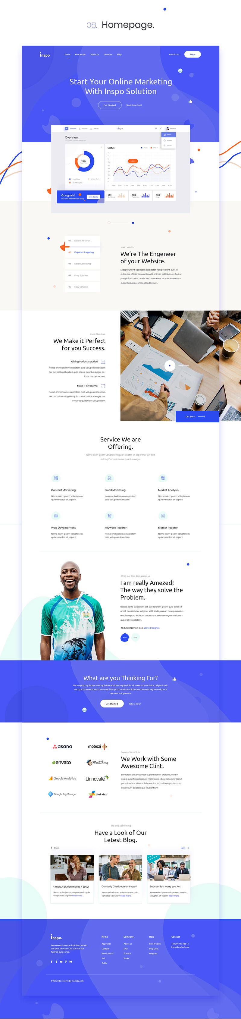Inspo Web Concept - Free Xd Template - Freebie Supply