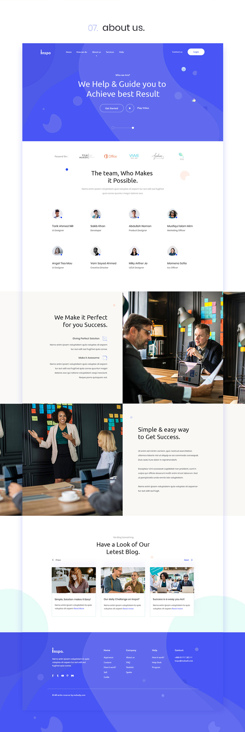 Inspo Web Concept - Free Xd Template - Freebie Supply