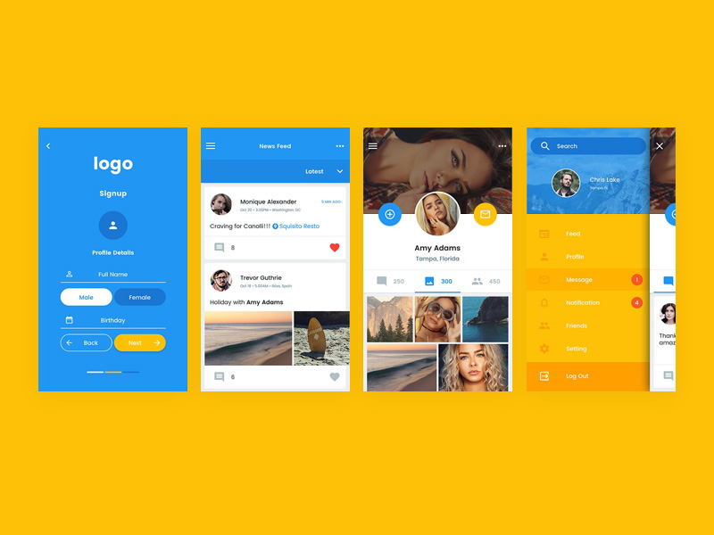 Insta UI Kit - Free PSD - Freebie Supply