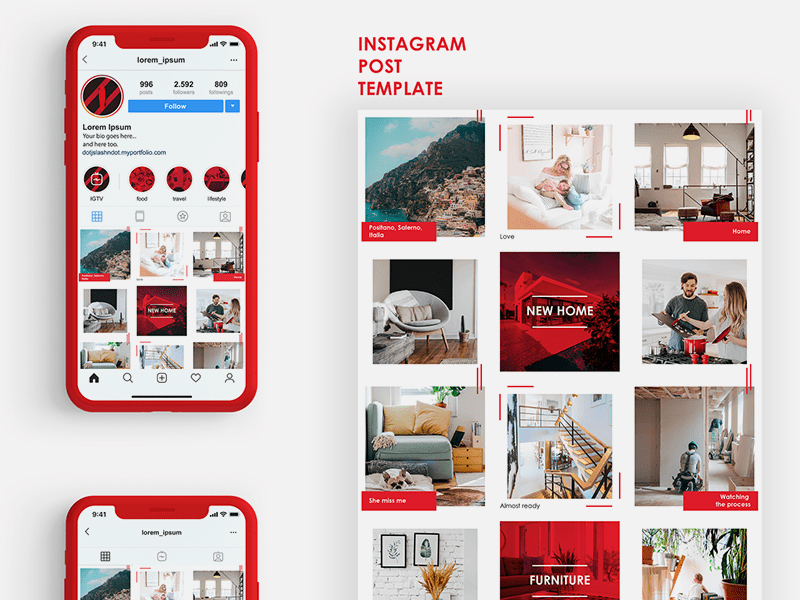 Instagram Template Psd Free